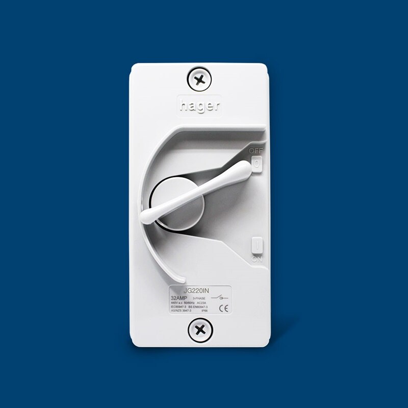 Weatherproof range of switches and sockets