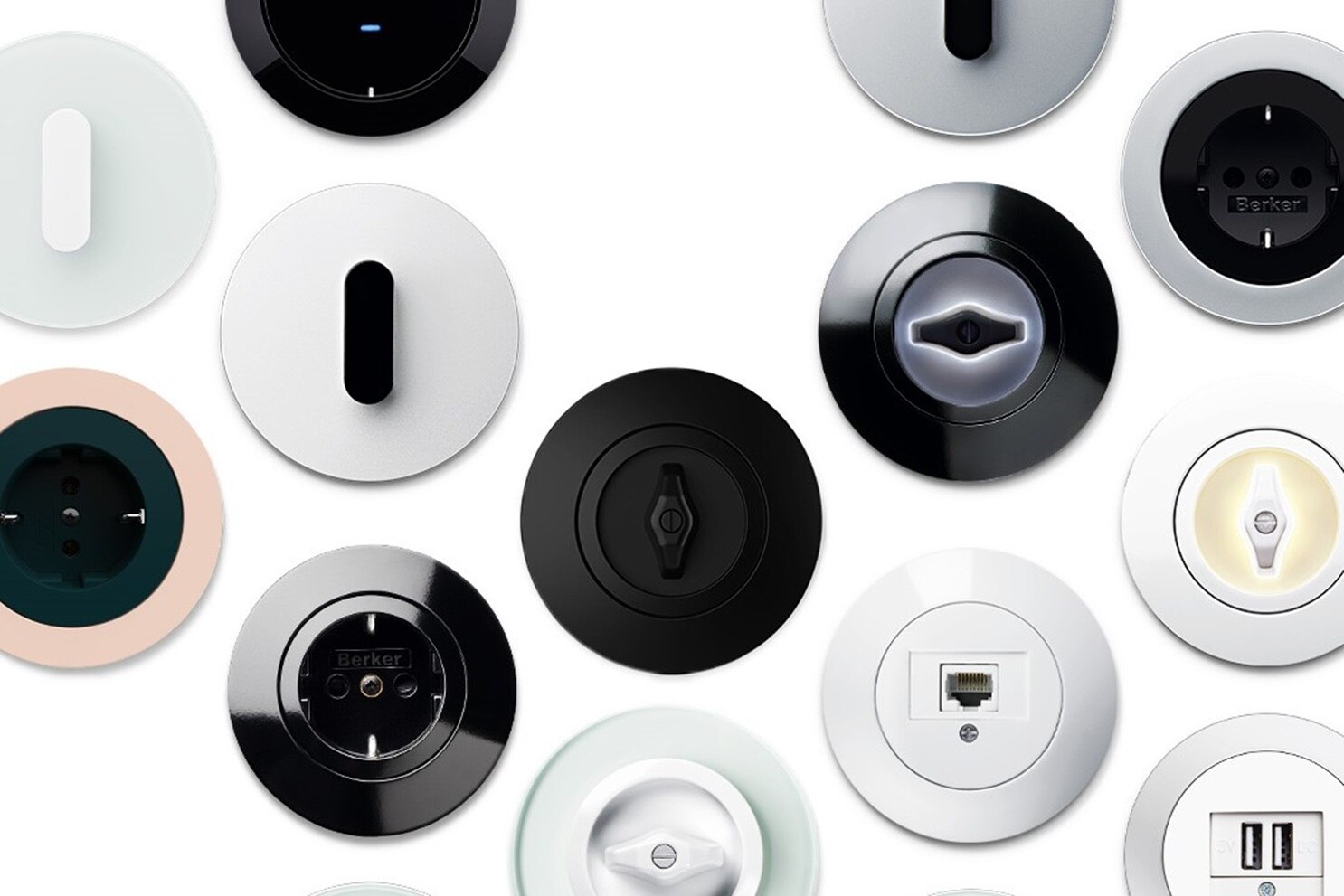Runde Lichtschalter & Steckdosen v. Berker: ideal für Altbau