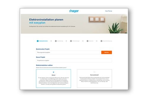Smart Home Planungstool: easyplan Konfigurator von Hager