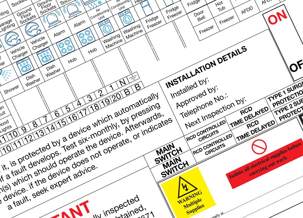 Consumer unit labelling
